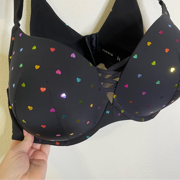 torrid | Intimates & Sleepwear | New Torrid Black Heart Print Bra ...